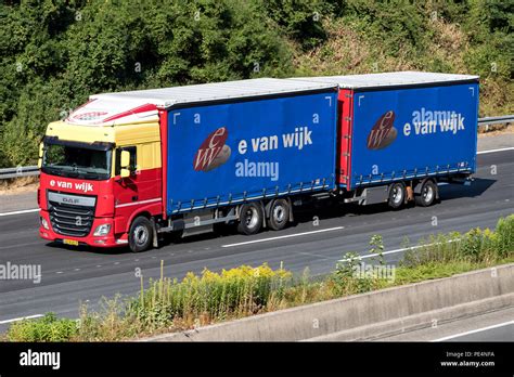 E Van Wijk Truck On Motorway E Van Wijk Is A Dutch Logistics Company