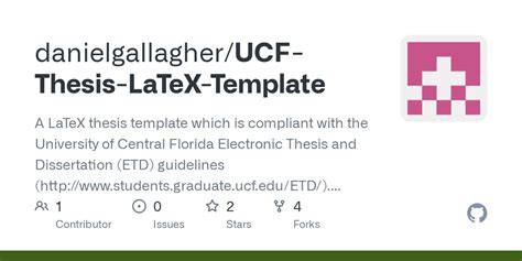 Github Danielgallagherucf Thesis Latex Template A Latex Thesis