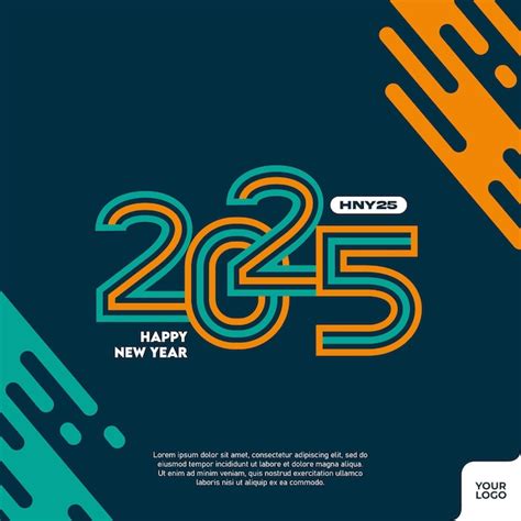 Abstracto Colorido Feliz Año Nuevo 2025 Vector Premium