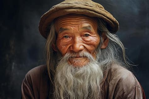 Experienced Old Chinese Man Generate Ai Premium Ai Generated Image