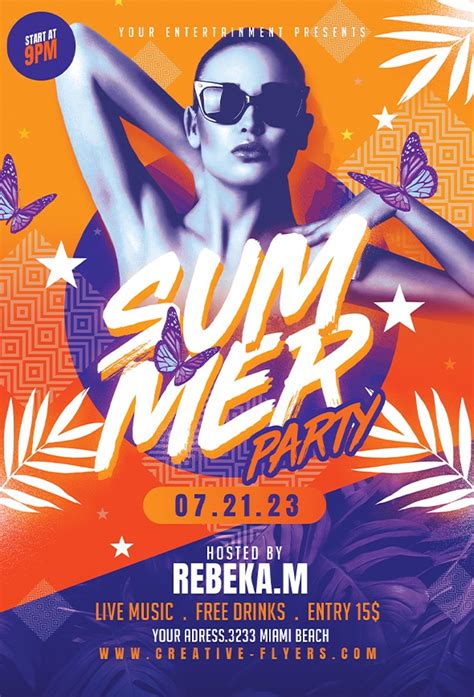 Customizable Summer Flyer Design Creative Flyers