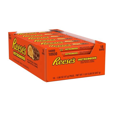 Reeses Nutrageous Bar 18 Ct 1 8 Oz Four Seasons Candy