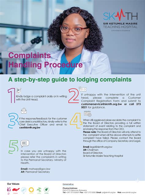 Complaints Handling Procedure Sir Ketumile Masire Teaching Hospital