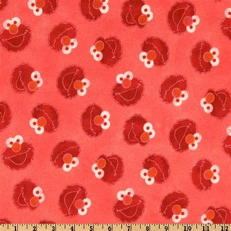 Sesame Street Fabric With Elmo Faces