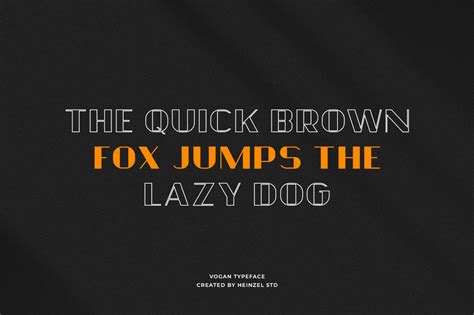 Vogan Typeface Font On Yellow Images Creative Store 126088