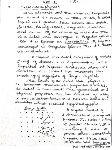 Unit 1 Solid State Physics Pdf