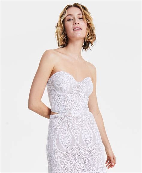 Guess Womens Amera Lace Bustier Top Macys