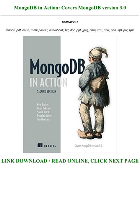 PDF DOWNLOAD MongoDB In Action Covers MongoDB Version 3 0 Full AudioBook PDF DOWNLOAD MongoDB In Action Covers MongoDB Version 3 0 Full AudioBook
