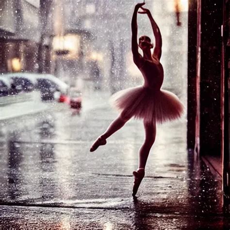 Ballerina Dancing In The Rain