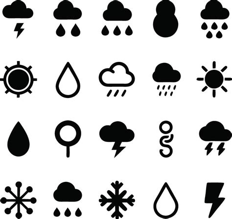 Minimal Weather Icon Set 54750272 Vector Art At Vecteezy