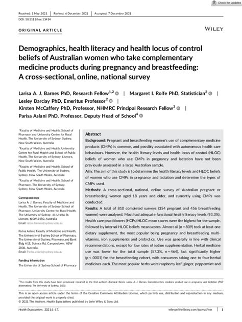 Fillable Online Demographics Health Literacy And Health Locus Of