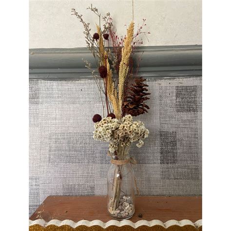 Jual Set Bunga Vas Botol Aesthetic Vas Bunga Vas Bunga Kering