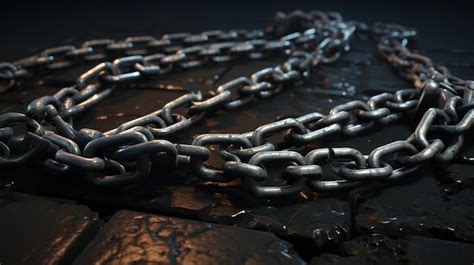 Premium Photo Breaking Metallic Chains