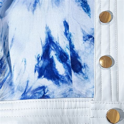 Whisper Blue High Neck Vest Top Vegan Leather Kargede Wolf And Badger
