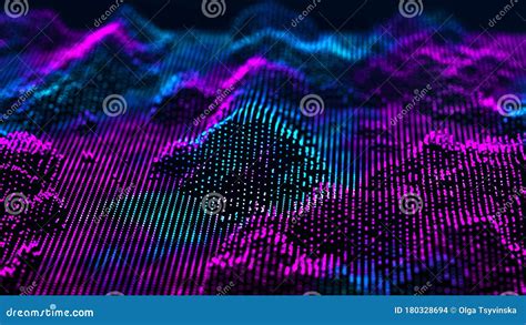 big data visualization data technology illustration science background technological 3d
