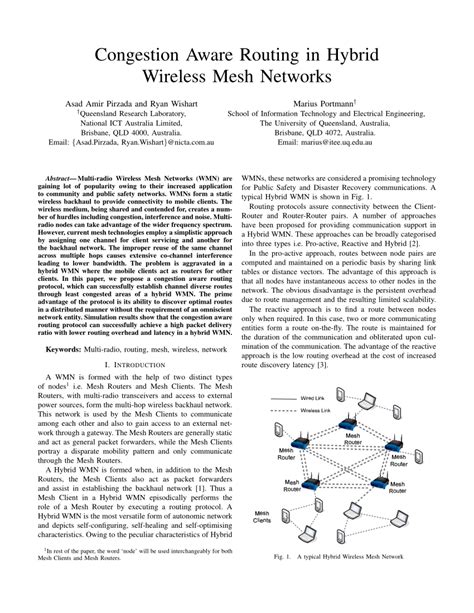 Pdf Congestion Aware Routing In Hybrid Wireless Mesh Networks
