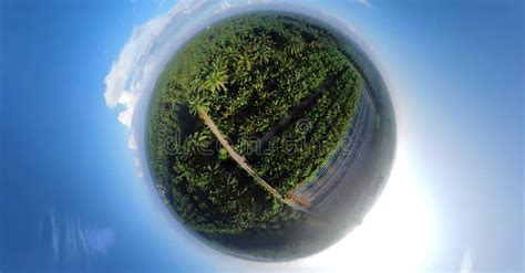 Spherical View On The Plot Of Agriculture Land Under New Housing Development Stock Image