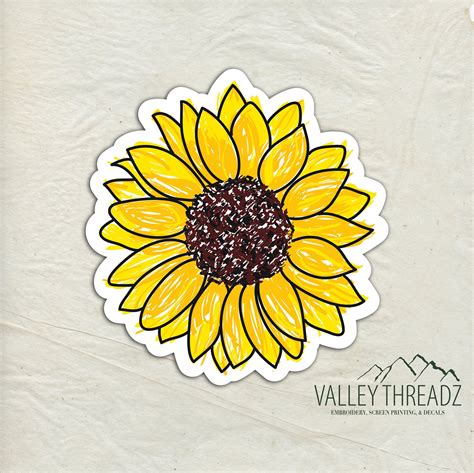 Printable Sunflower Stickers Printable Templates