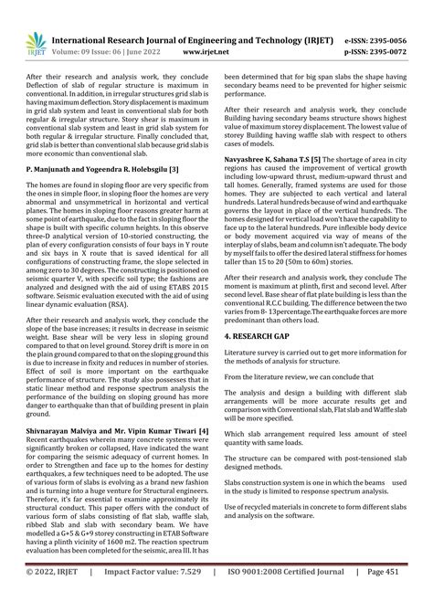 Analysis And Design Of Multistory Building With Different Slab