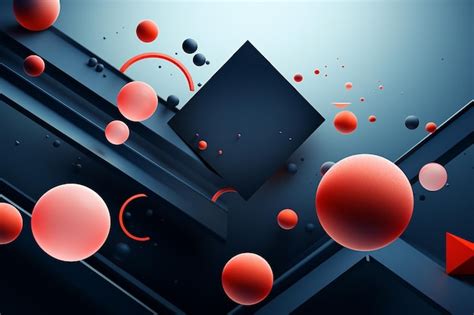 Premium Photo | Abstract Background with 3D Shapes