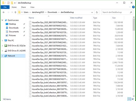 Azure Devops Server 数据还原方式三:增量还原 Danzhang 博客园 Azure Devops Server 数据还原方式三:增量还原 Danzhang 博客园