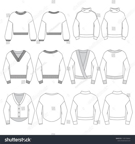 Vector Template Of Fashion Sweaters Templatevectorsweatersfashion
