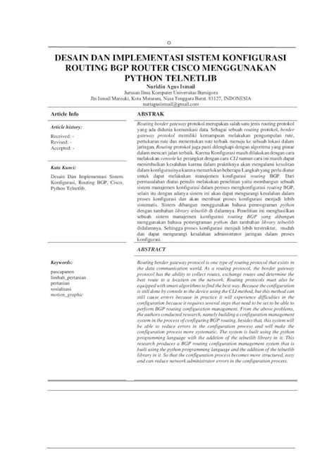 pdf desain dan implementasi sistem konfigurasi routing … dokumen tips