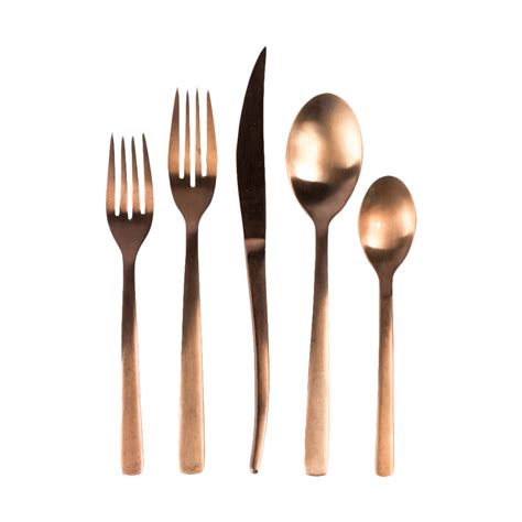Copper Flatware Set Of 5 Warehouse Rentals