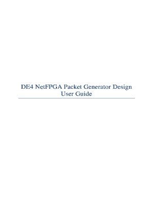 Fillable Online Netfpga Packet Generator Form Fax Email Print PdfFiller