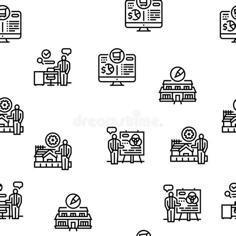 Room Interior Design Home Modern Vector Seamless Pattern Stock Vector Illustration Of Home