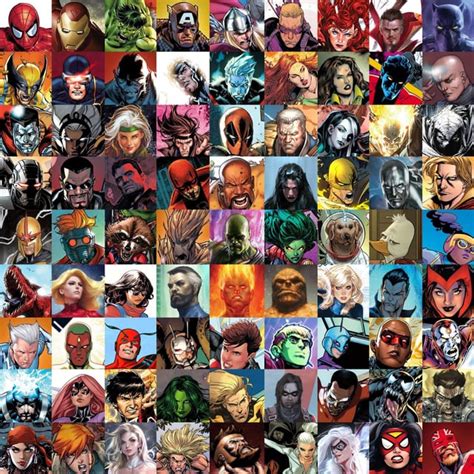 List Of Marvel Superheroes