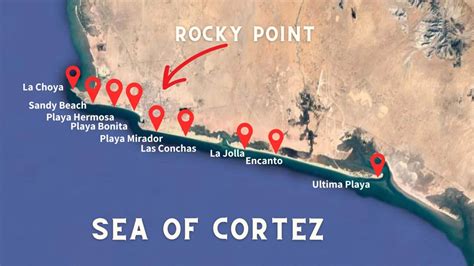 Puerto Peñasco Mexico Map Rocky Point Beaches And Resorts