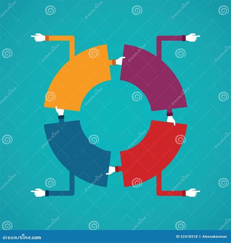 Abstract Vector 4 Steps Infographic Template In Flat Style For Layout Workflow Scheme Numbered