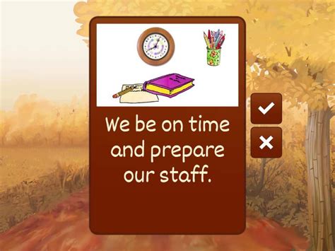 Classroom Rules Flash Cards