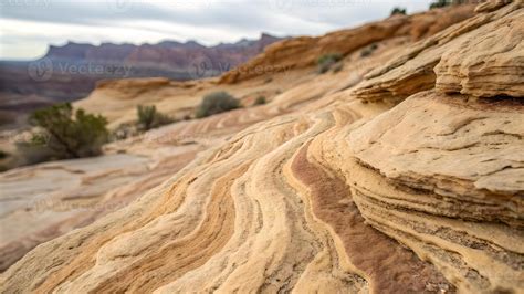 Sedimentary Rock Layers Stunning Natural Formation In Desert Landscape