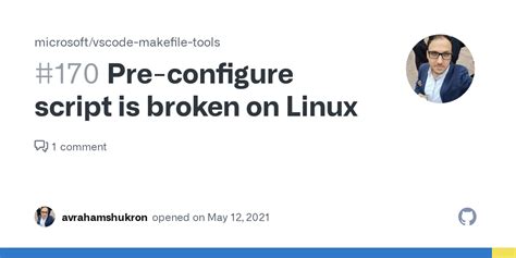 Pre Configure Script Is Broken On Linux · Issue 170 · Microsoftvscode