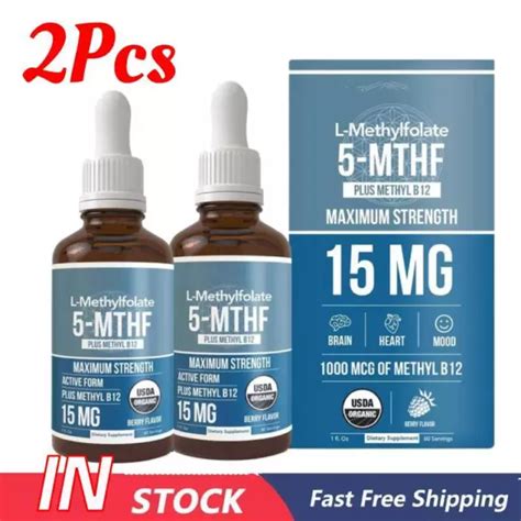 L Methyl Folate 5 Mthf Drops 1000 Mcg Liquid Vitamins Folate Supplement 2x £8 64 Picclick Uk