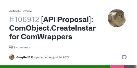 Api Proposal Comobjectcreateinstance For Comwrappers · Issue