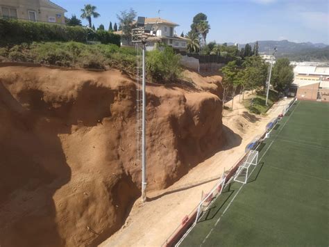 Hormigón Proyectado En Talud Campo De Futbol Josep Raich Inacces