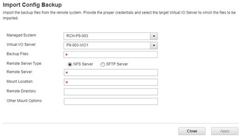 Capturing Importing Exporting And Restoring Vios Backups On The Hmc