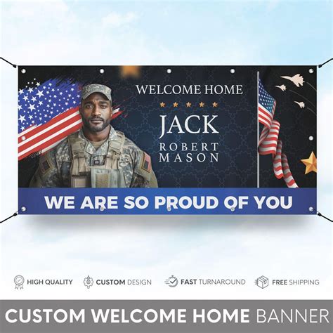 Welcome Home Military Banner Custom Military Banner Deployment