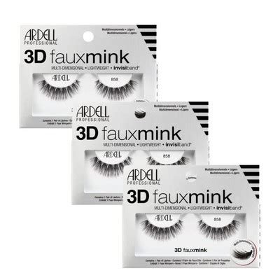 Ardell 3d Faux Mink Multi Dimensional Lashes 858 3 Pack Target