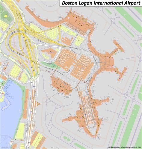 Boston Logan International Airport Map Terminal Maps