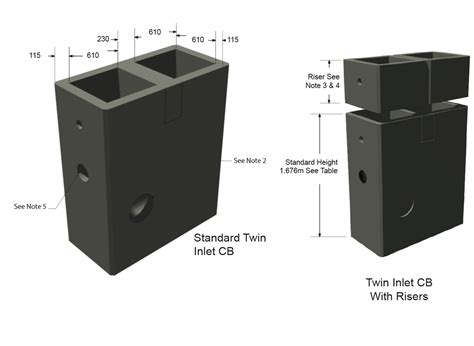 600 X 1450mm Twin Inlet Catch Basin Mcon
