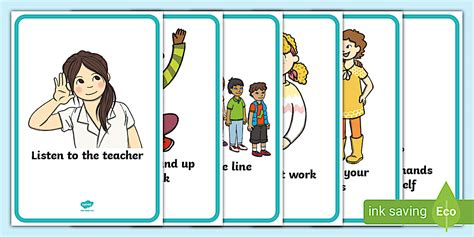 Classroom Behavior Posters Behavior Cards Twinkl Usa