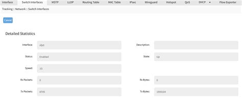 Switch Interfaces Sub Tab Net Sr