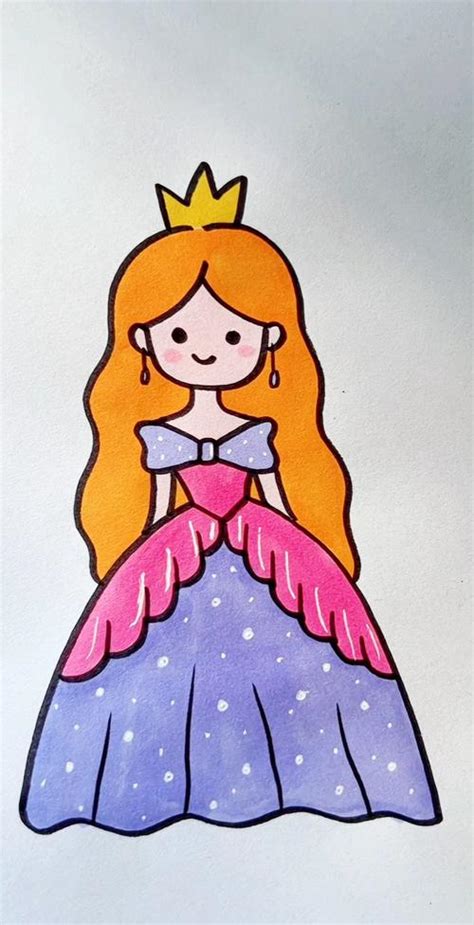 画画儿童画公主儿童画图片大全