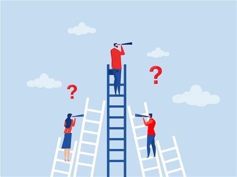 Premium Vector Decision Making Concept Businessman Looking Binoculars