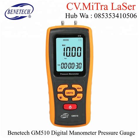 Benetech Gm510 Digital Manometer Pressure Gauge Murah