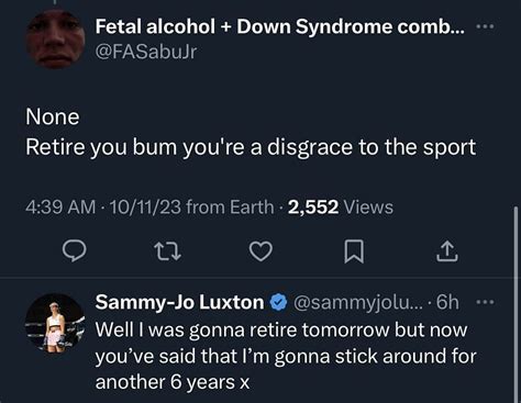 Well I Was Gonna Retire Tomorrow But Sammy Jo Luxton Fires Back